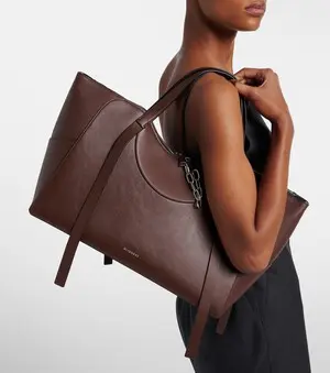 Givenchy The Snatch Large Leather Tote Bag - Brown