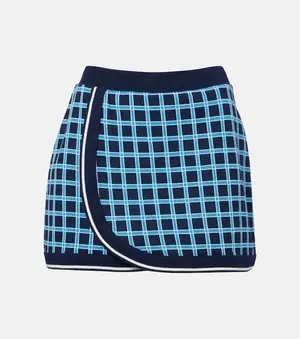 The Upside Clubhouse Reece Checked Cotton Miniskirt