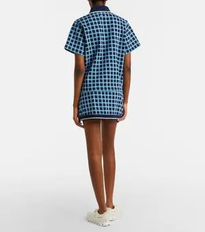 The Upside Clubhouse Reece Checked Cotton Miniskirt