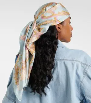 Loewe Printed Silk Twill Scarf - Multicoloured