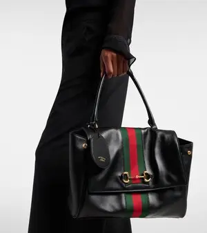 Gucci Paparazzo Medium Leather Tote Bag