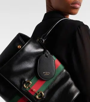 Gucci Paparazzo Medium Leather Tote Bag