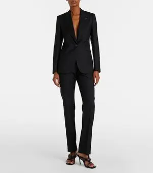 Givenchy Chalk Stripe Wool Slim Pants