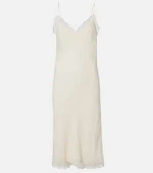 RÓHE Lace-trimmed Slip Dress - White