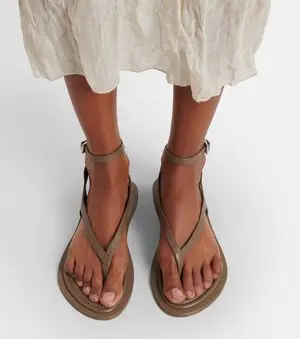 A.emery Sabine Leather Thong Sandals