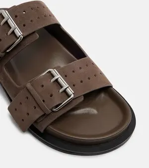 A.emery Leon Suede Slides - Brown