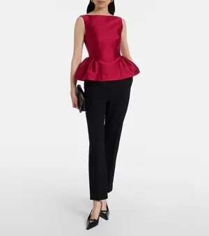 Roland Mouret Peplum Taffeta Top