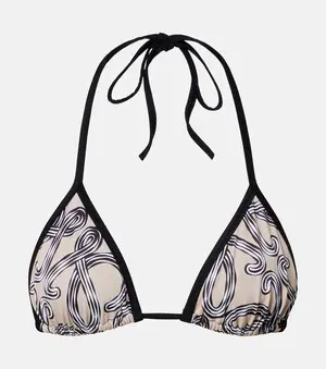 Loewe Paula's Ibiza Anagram Bikini Top - Beige