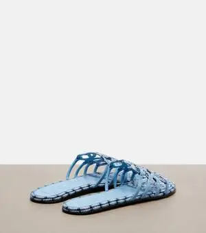 Loewe Anagram Canvas Slides - Blue