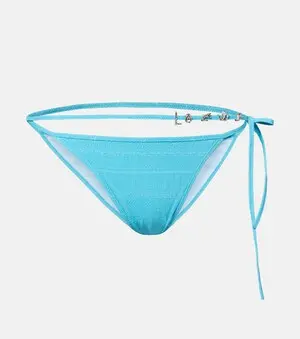 Loewe Paula's Ibiza Jacquard Bikini Bottoms - Blue