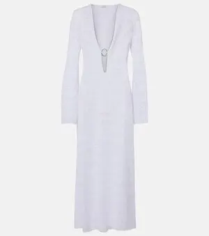 Oseree Bridal Lace Beach Cover-up - White