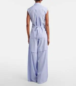 Loewe Striped Cotton Poplin Wide-leg Trousers
