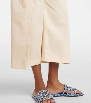 Loewe Paula's Ibiza Cropped Cotton Poplin Pants