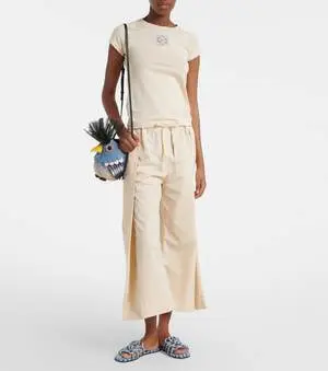 Loewe Paula's Ibiza Cropped Cotton Poplin Pants