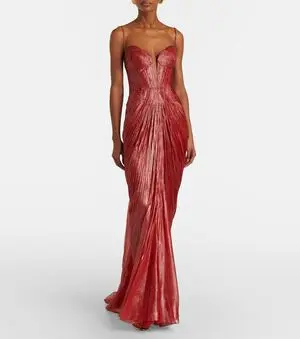 MARIA LUCIA HOHAN Cecilia Draped Gown - Orange