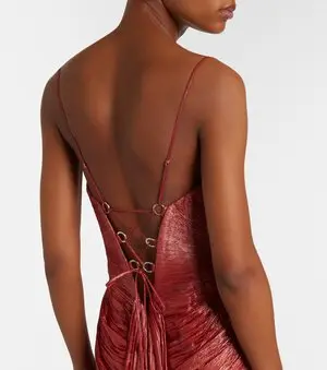MARIA LUCIA HOHAN Cecilia Draped Gown - Orange
