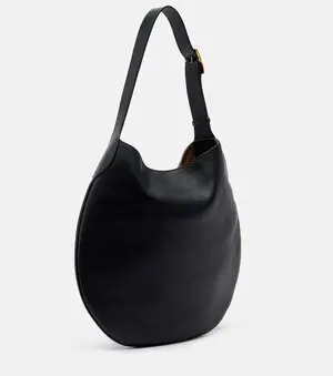 NILI LOTAN Jagger Medium Leather Shoulder Bag - Black