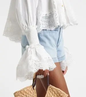 Zimmermann Alchemy Lace-trimmed Cotton Blouse