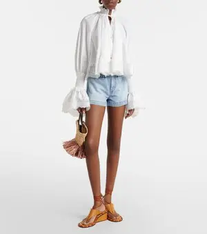 Zimmermann Alchemy Lace-trimmed Cotton Blouse