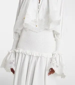 Zimmermann Alchemy Lace-trimmed Cotton Poplin Maxi Dress - White