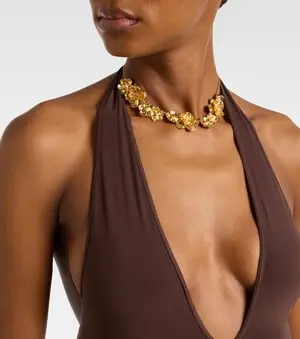 Zimmermann Luna Halterneck Bodysuit - Brown