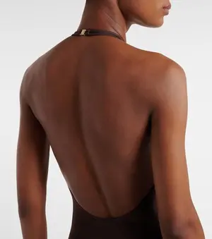 Zimmermann Luna Halterneck Bodysuit - Brown