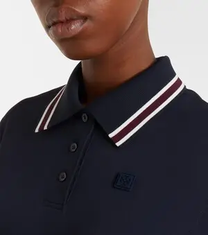 Tory Burch Striped Pleated Polo Dress