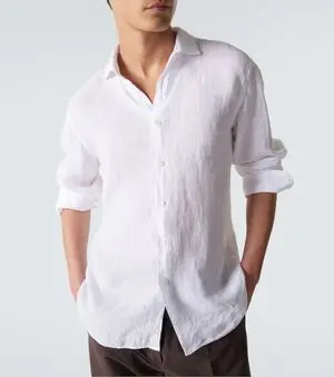 Fedeli Linen Shirt - White