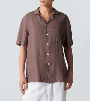 Fedeli Linen Bowling Shirt