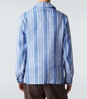 Fedeli Striped Linen Overshirt