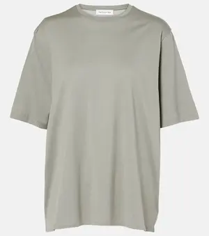 THE FRANKIE SHOP Harper Cotton Jersey T-shirt - Grey
