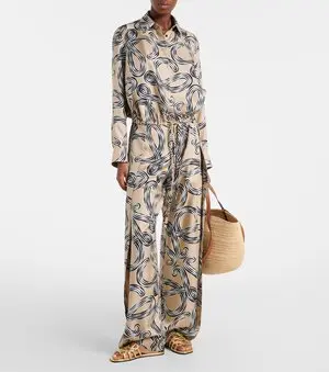Loewe Paula's Ibiza Petal Anagram Slides - Gold