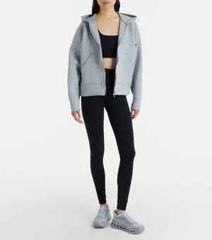 Adidas By Stella McCartney Scuba Jersey Zip-up Hoodie - Grey