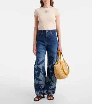 Loewe Paula's Ibiza Petal Anagram Leather Sandals
