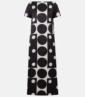 Dries Van Noten Polka-dot Maxi Dress - Black