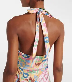 Rixo Ilyana Printed Cotton Jersey Midi Dress