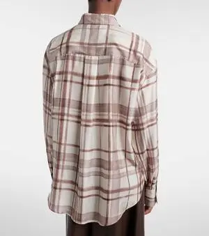 Brunello Cucinelli Checked Silk Shirt