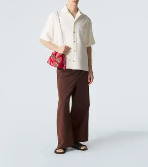 Loewe Paula's Ibiza Flamenco Mini Beaded Clutch