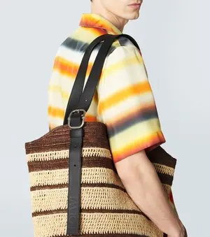 Loewe Paula's Ibiza Loop Raffia Basket Bag - Beige