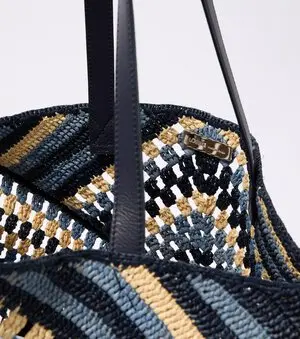 Loewe Puzzle Fold Xl Raffia Tote Bag
