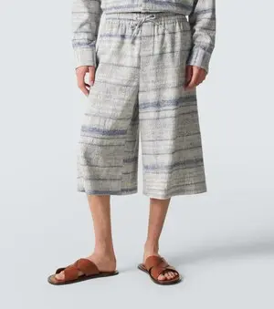 Loewe Paula's Ibiza Denim Jacquard Shorts