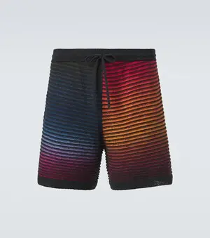 Loewe Paula's Ibiza Anagram Cotton-blend Shorts - Multicoloured