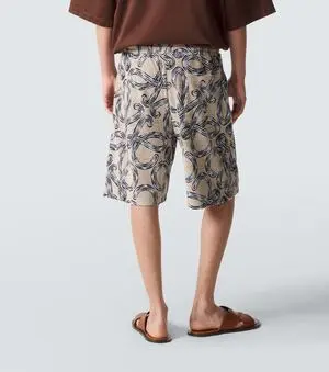 Loewe Paula's Ibiza Cotton-blend Terry Bermuda Shorts - Beige