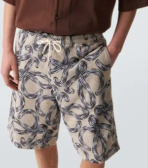 Loewe Paula's Ibiza Cotton-blend Terry Bermuda Shorts - Beige