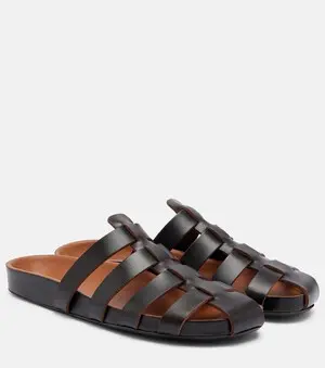 JUDE Leather Fisherman Sandals - Brown
