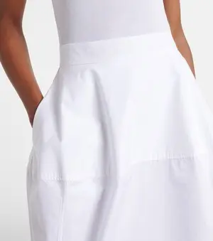 RÓHE Cotton Poplin Midi Skirt