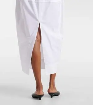 RÓHE Cotton Poplin Midi Skirt