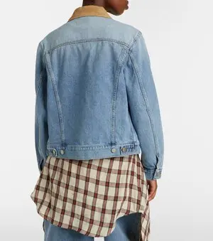 RÓHE Suede-trimmed Denim Jacket