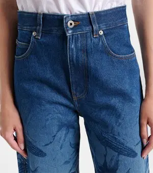 Loewe Paula's Ibiza Printed Barrel-leg Jeans - Blue