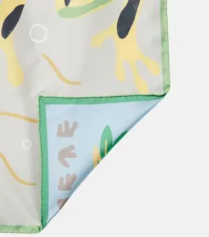 Loewe Printed Silk Twill Scarf - Multicoloured